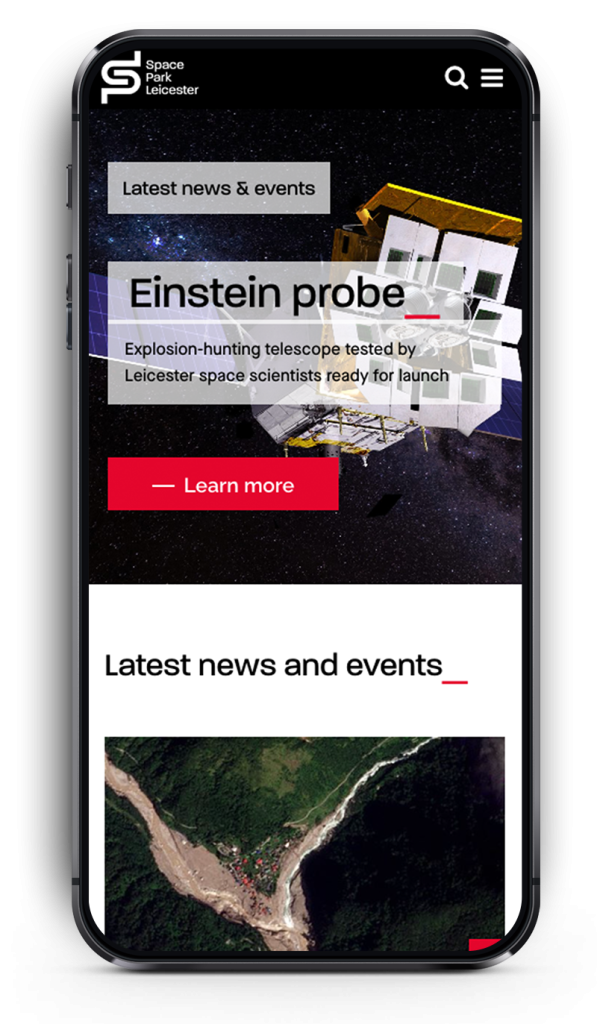 Space Park Leicester website design - PSBWeb